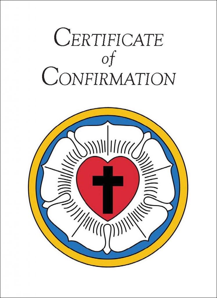 Certificate of Confirmation-Luther's Seal wall certificate | Ambassador ...